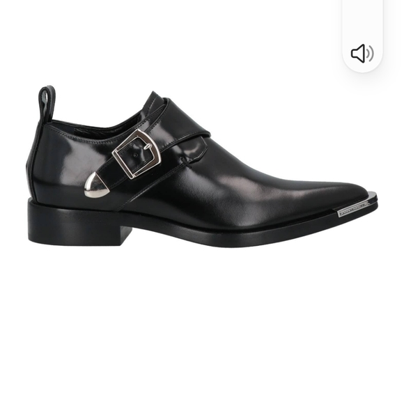 Paco Rabanne | Shoes | Nib Paco Rabanne Black Leather Western Loafers ...